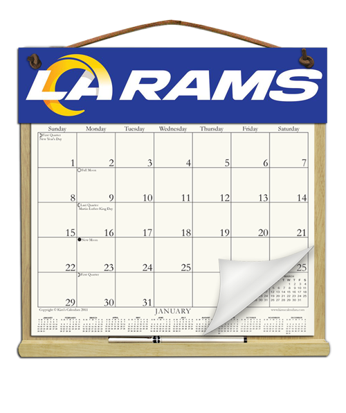 Los Angeles Rams Calendar Holder - $29.75 : Kims Calendars, Made in the ...