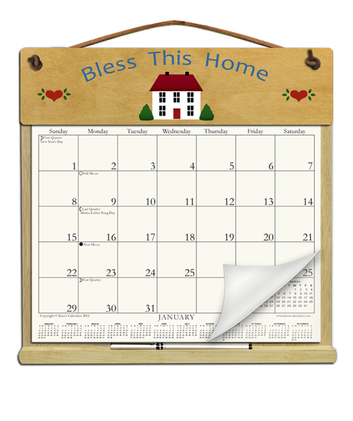Large Bless Home Calendar - $29.75 : Kims Calendars, Made in the USA ...